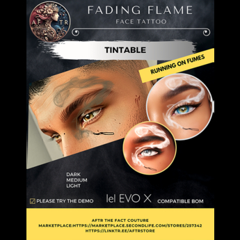 Second Life Marketplace - ^^AFTR^^ Tintable Fading Flame - Evo X BOM